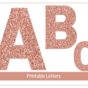 Rose Gold Glitter Alphabet & Numbers Clip Art (digital Download) - Etsy