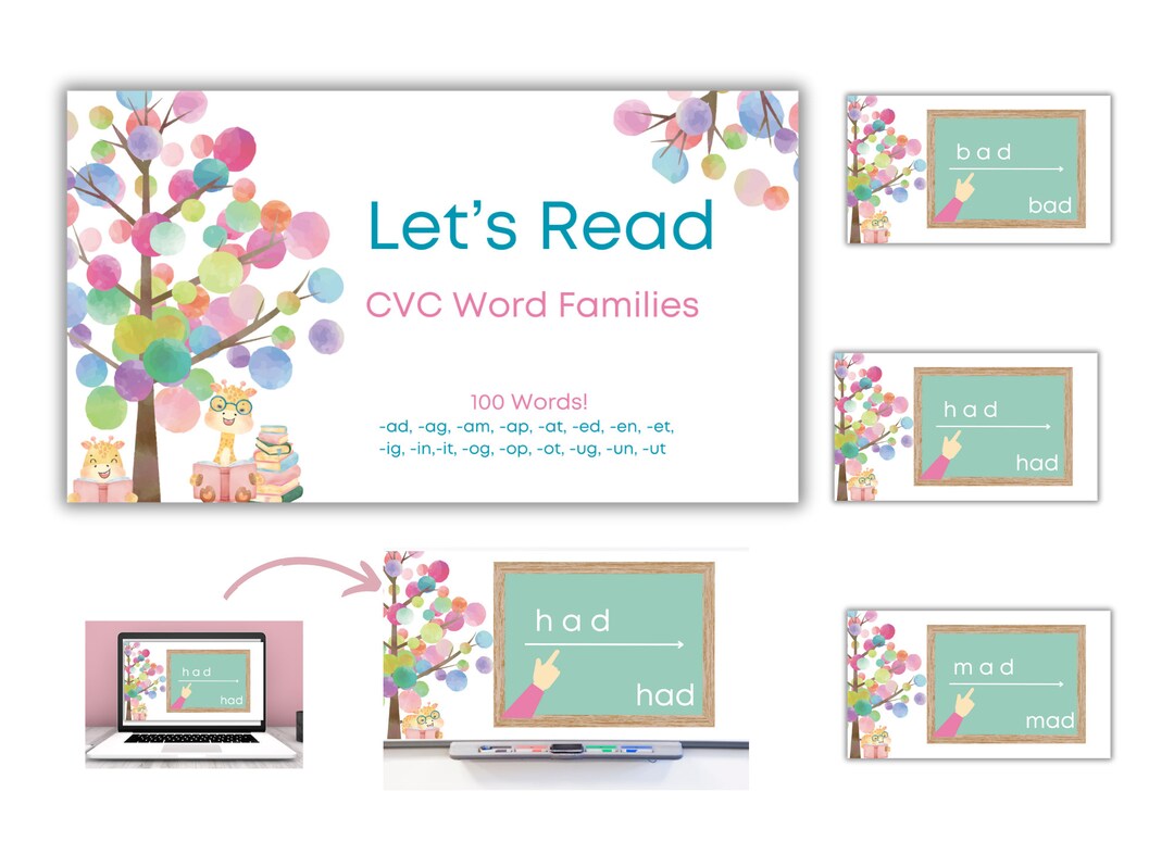 CVC Reading Activity | Reading Activity | CVC Word Lists | Smart Board ...