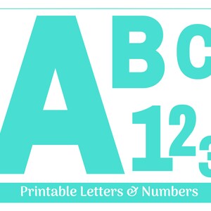 Mint Green Alphabet & Numbers Clip Art (printable, Resizable) - Etsy