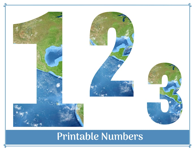 Earth Themed Alphabet Clip Art Letters A-Z Printable & | Etsy