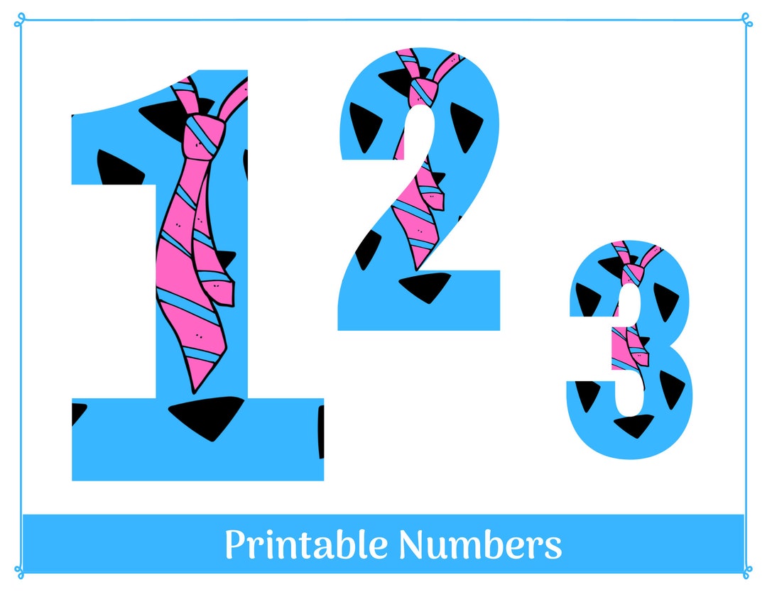 Flintstone Numbers Celebration Numbers Printable & - Etsy