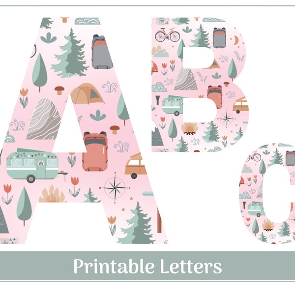 Camping Alphabet - Etsy