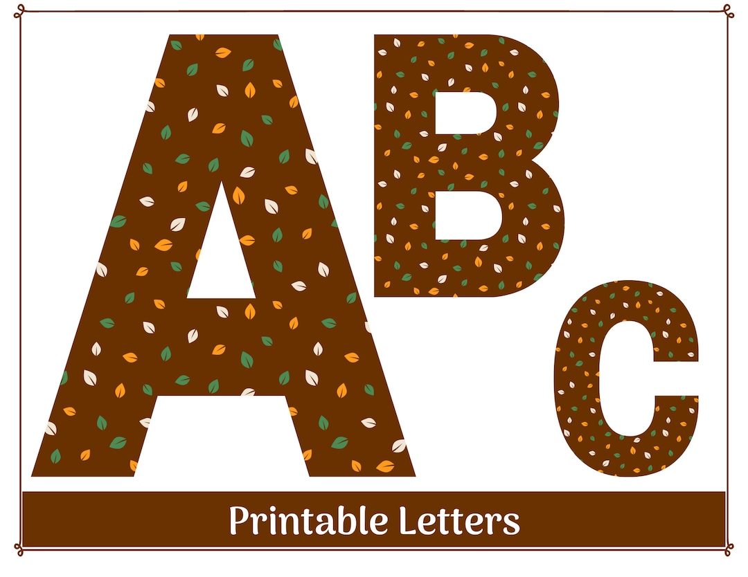 Fall Alphabet Letters & Numbers Clip Art | DIY Printable Alphabet ...