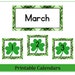 March Classroom Calendar Header and Numbers: Plaid Design (digital File ...