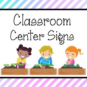 Preschool Center Signs: Set of 30 Printable Classroom Signs (digital ...