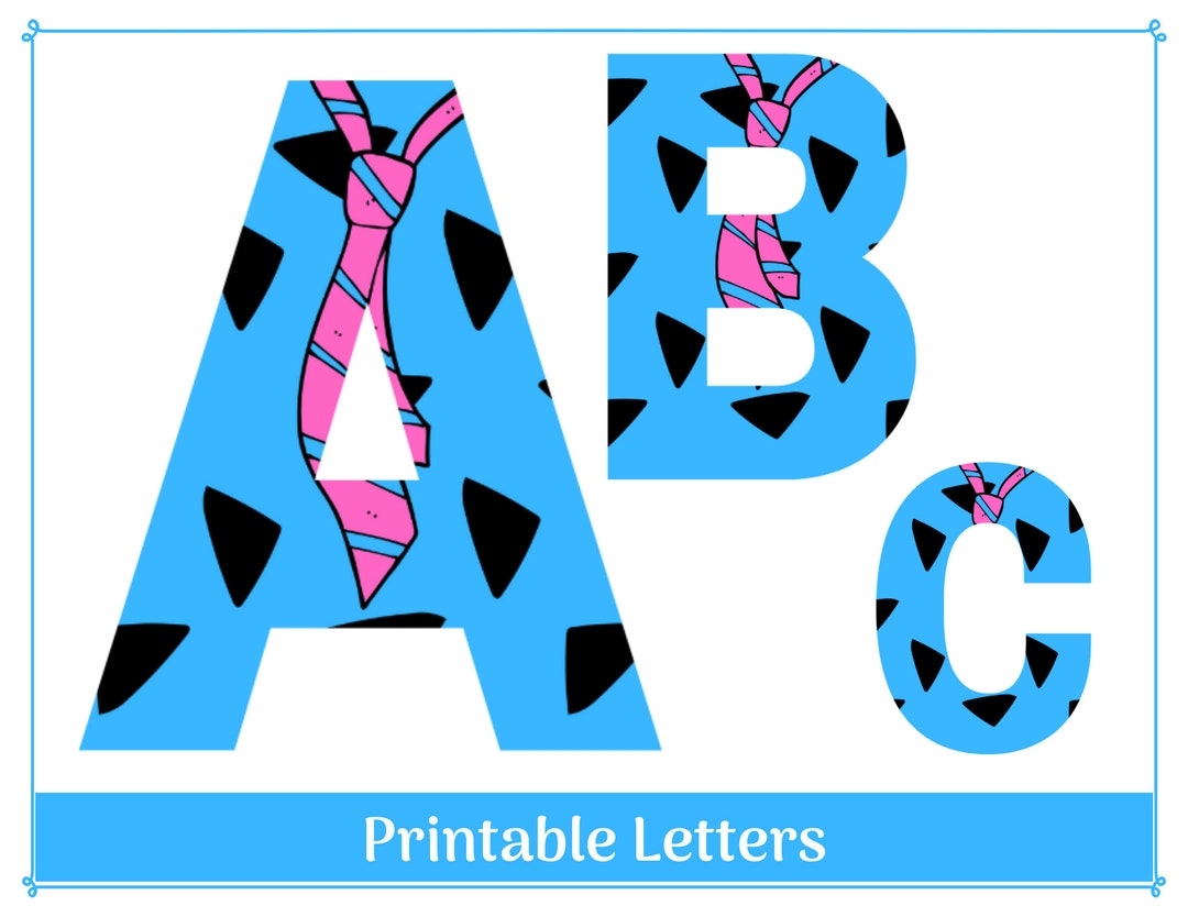 Blue Flintstone Alphabet Letters A-Z, Numbers 0-9 | Banners, Bulletin ...