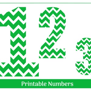 Green Chevron Alphabet Letters & Numbers: DIY Banner (digital Download ...