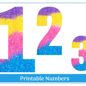 Rainbow Glitter Alphabet Letters & Numbers: Printable Clip Art (digital ...