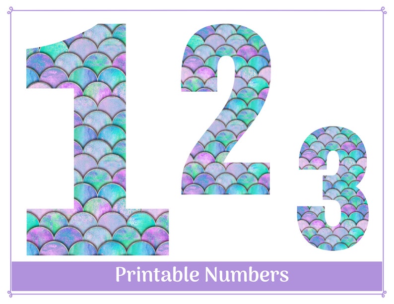 Mermaid Scales Alphabet Uppercase A-Z DIY Banner - Etsy