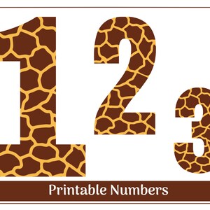 Giraffe - Safari Alphabet Clip Art Letters A-Z, Numbers 0-9 - Etsy