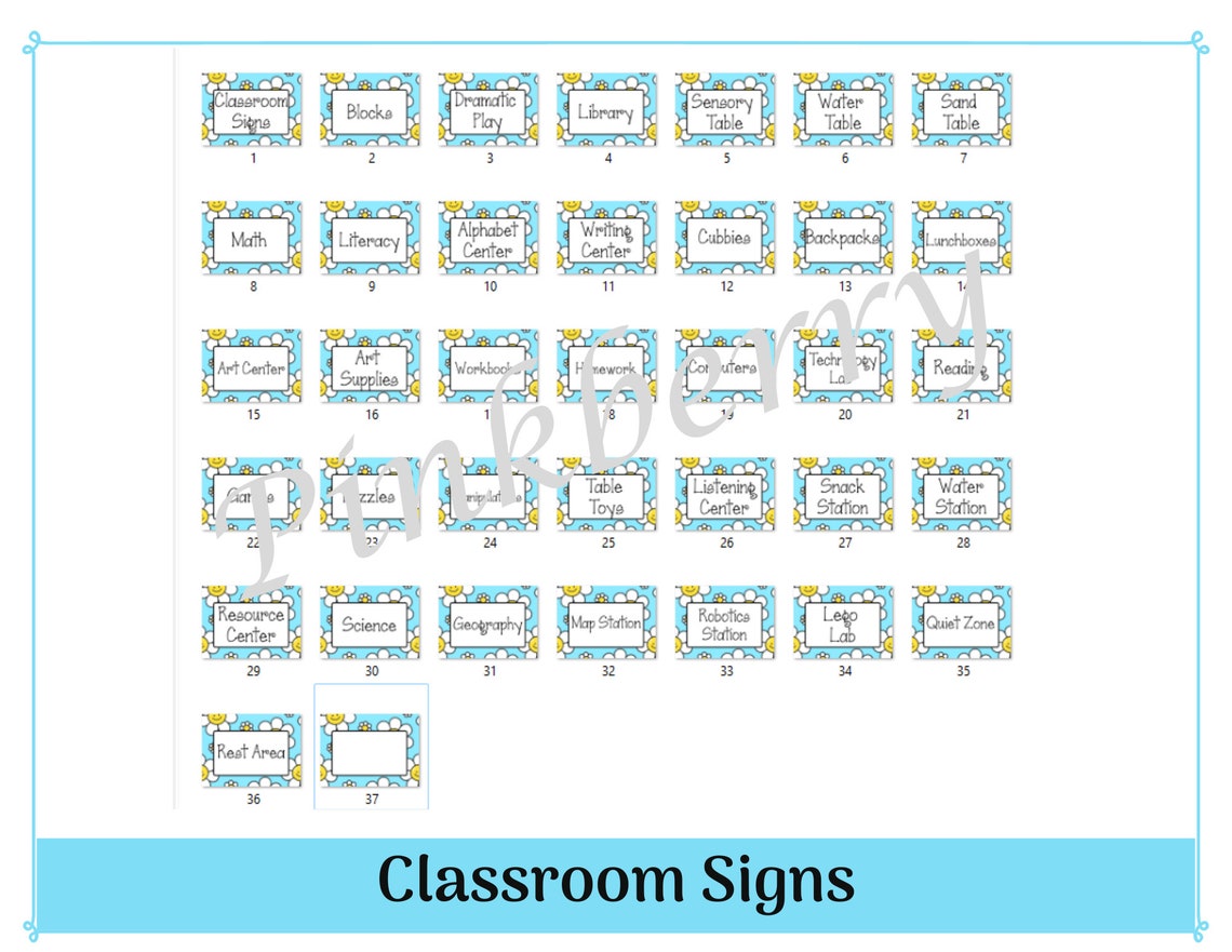 Tie Dye Classroom Center Signs Printable Classroom Labels - Etsy
