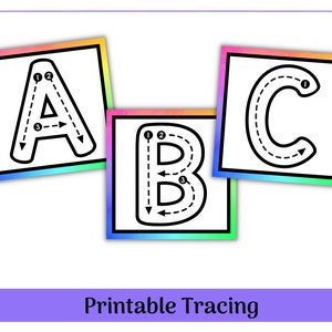 Alphabet Tracing Cards | Letters A-Z | Printable & Resizable Tracing ...