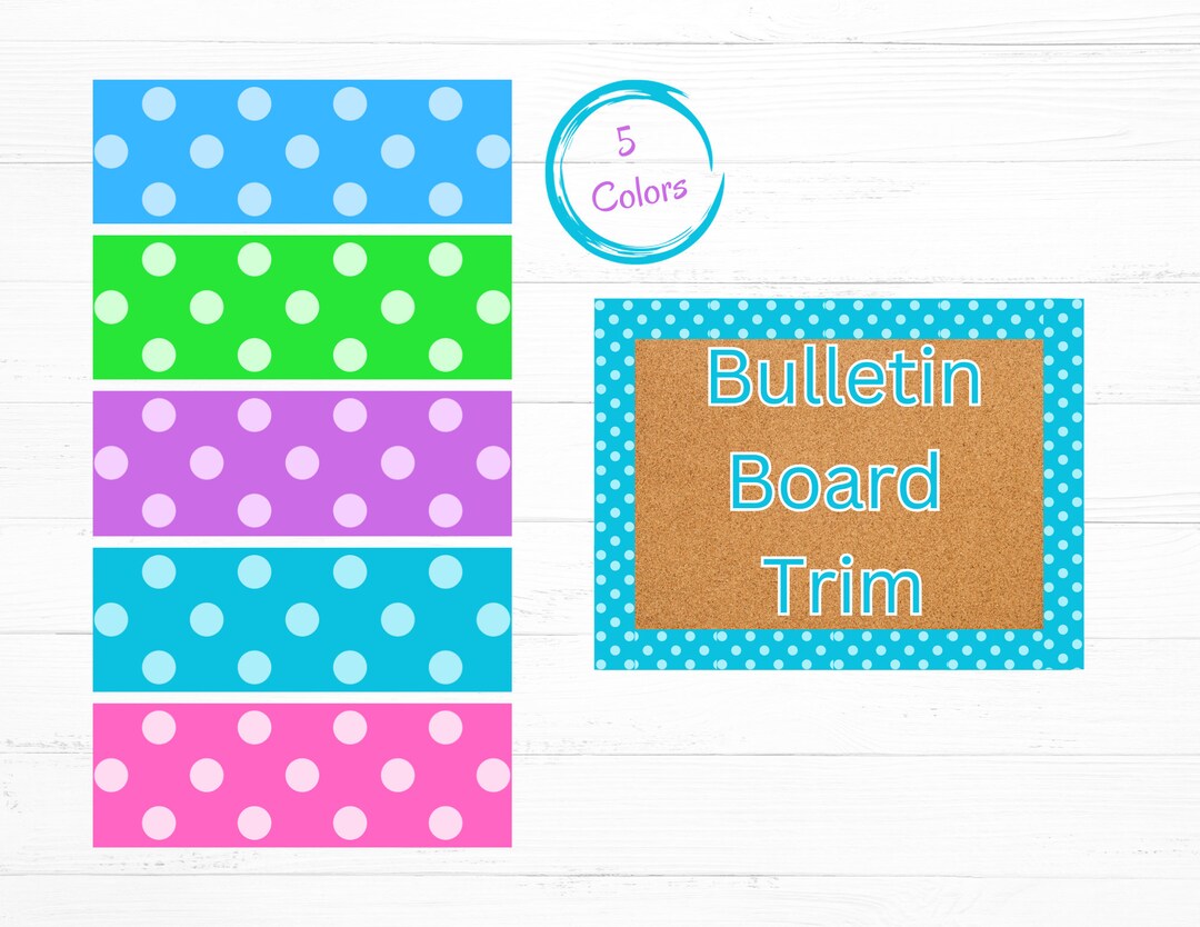Bright Polka Dot Bulletin Board Trim | Printable Border | Classroom ...
