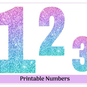 Ombre Glitter Alphabet Clip Art Letters A-Z and Numbers 0-9 | Printable ...