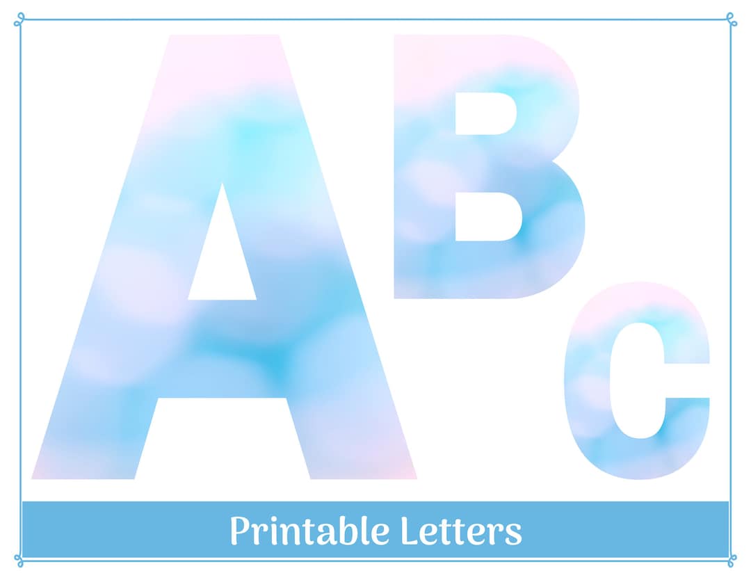 Pastel Alphabet Clip Art Letters Resizable and Printable - Etsy