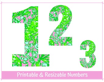 Preppy Numbers - Etsy
