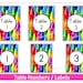 Table Numbers | Classroom Number Labels | Numbers 1-10 | Crayon Numbers ...