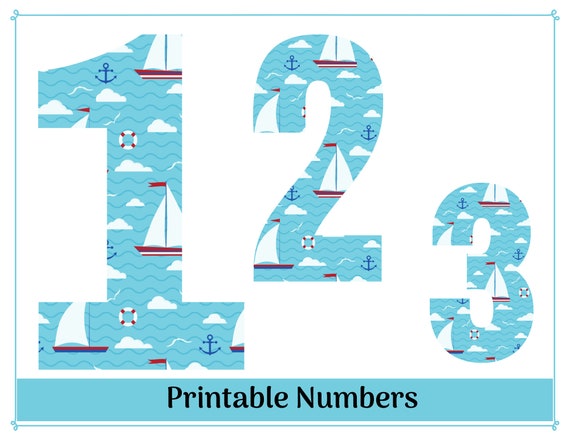 Party Décor Bulletin Board Scrapbooking – Sublimation Numbers Printable ...