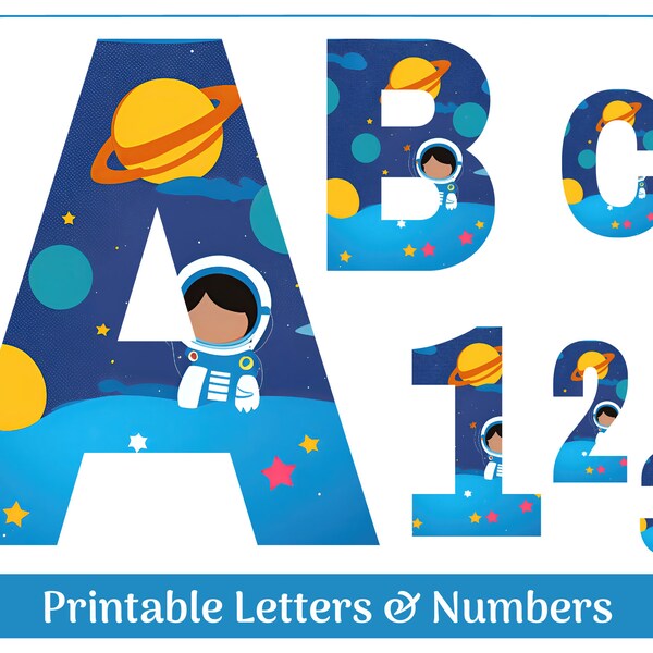 Astronaut Letters Svg - Etsy