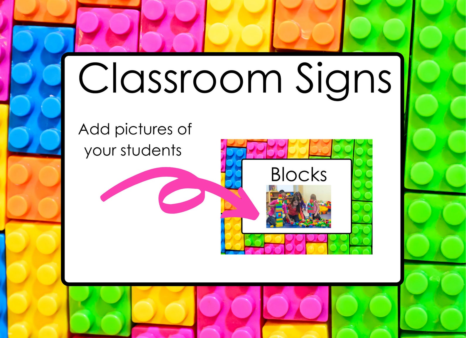 Preschool Classroom Center Signs: Printable DIY Template (resizable) - Etsy