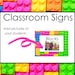 Preschool Classroom Center Signs: Printable DIY Template (resizable) - Etsy