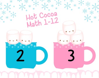 Hot Cocoa Marshmallow Number Matching Game: Preschool Activity (digital ...
