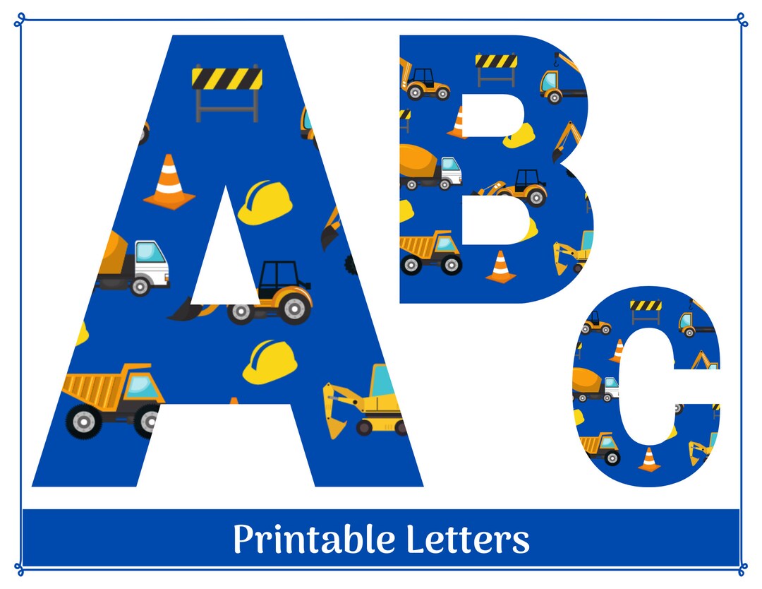 Construction Trucks Alphabet & Numbers Clip Art (digital Download) - Etsy
