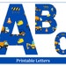 Construction Trucks Alphabet & Numbers Clip Art (digital Download) - Etsy
