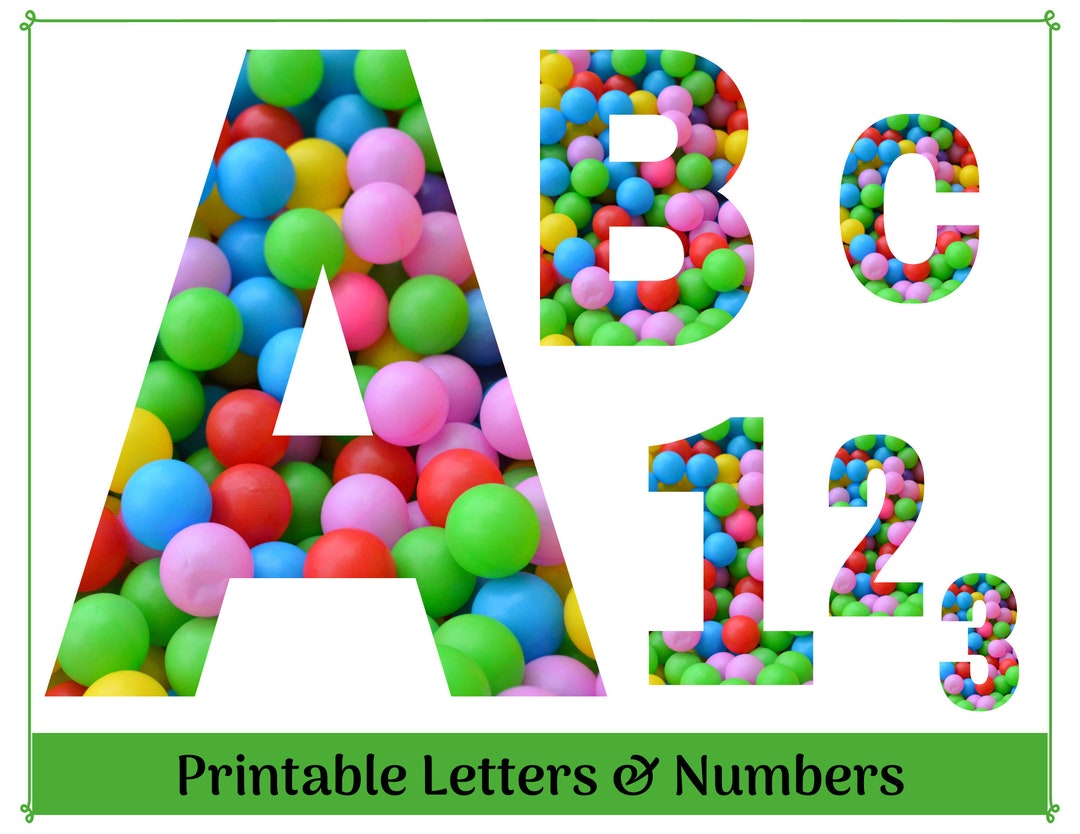Ball Themed Bulletin Board Letters and Numbers: DIY Banner (digital ...