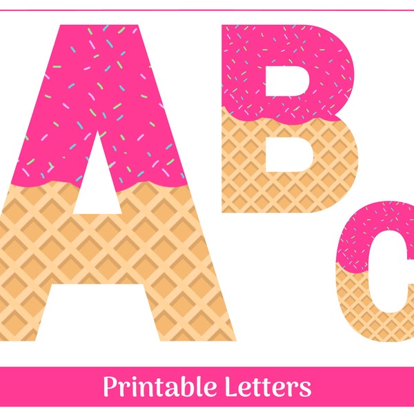 Ice Cream Letters - Etsy