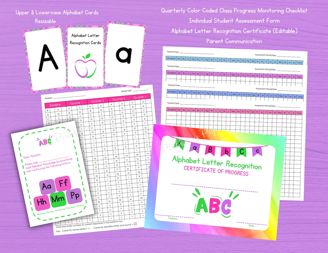 Alphabet Letter Assessment Kit | Testing Cards | Record Keeping Forms ...