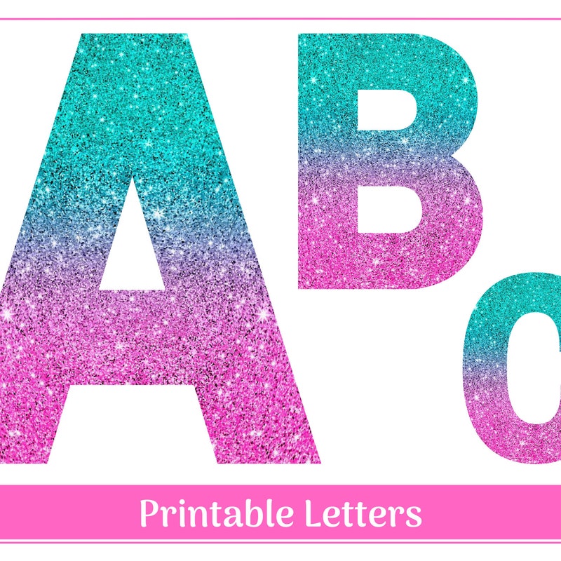 Glitter Letters - Etsy