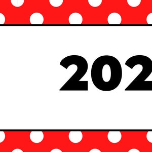 Red Polka Dot Minnie Classroom Calendar Set | Printable Classroom ...