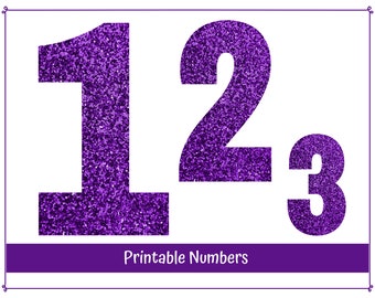 Glitter Numbers - Etsy