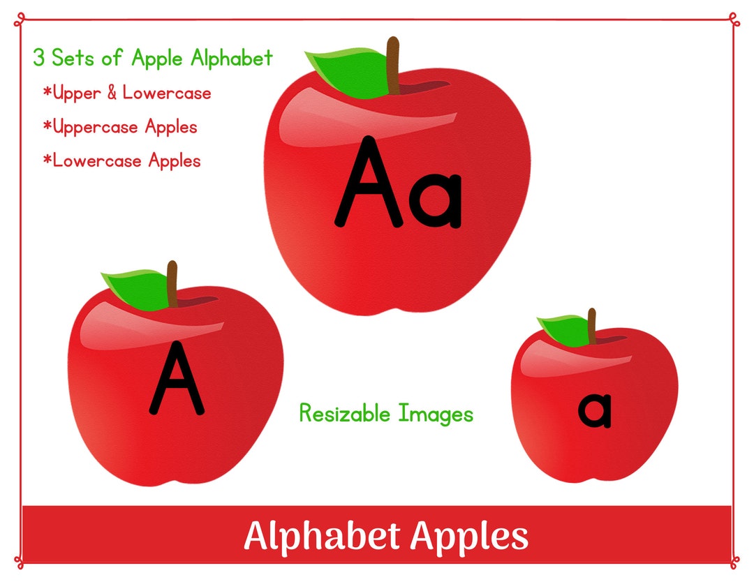 Apple Alphabet Letters | DIY Banners, Bulletin Boards, Digital Projects ...