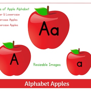 Apple Alphabet Letters | DIY Banners, Bulletin Boards, Digital Projects ...