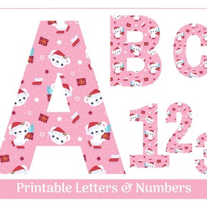 Polar Bear Christmas Alphabet & Numbers Clip Art (digital Download) - Etsy