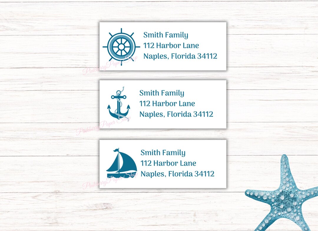 Nautical Address Labels: Boat, Anchor, Sailboat (digital Download) - Etsy
