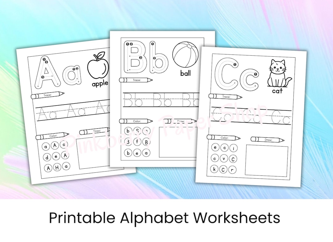 Alphabet Workbook: Tracing, Beginning Sound, Letter Recognition ...