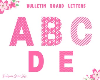 Hot Pink Letters - Etsy