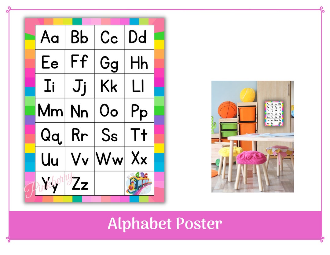 Rainbow Alphabet Chart: Classroom Poster (digital Download) - Etsy UK