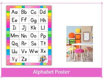 Rainbow Alphabet Chart: Classroom Poster (digital Download) - Etsy ...