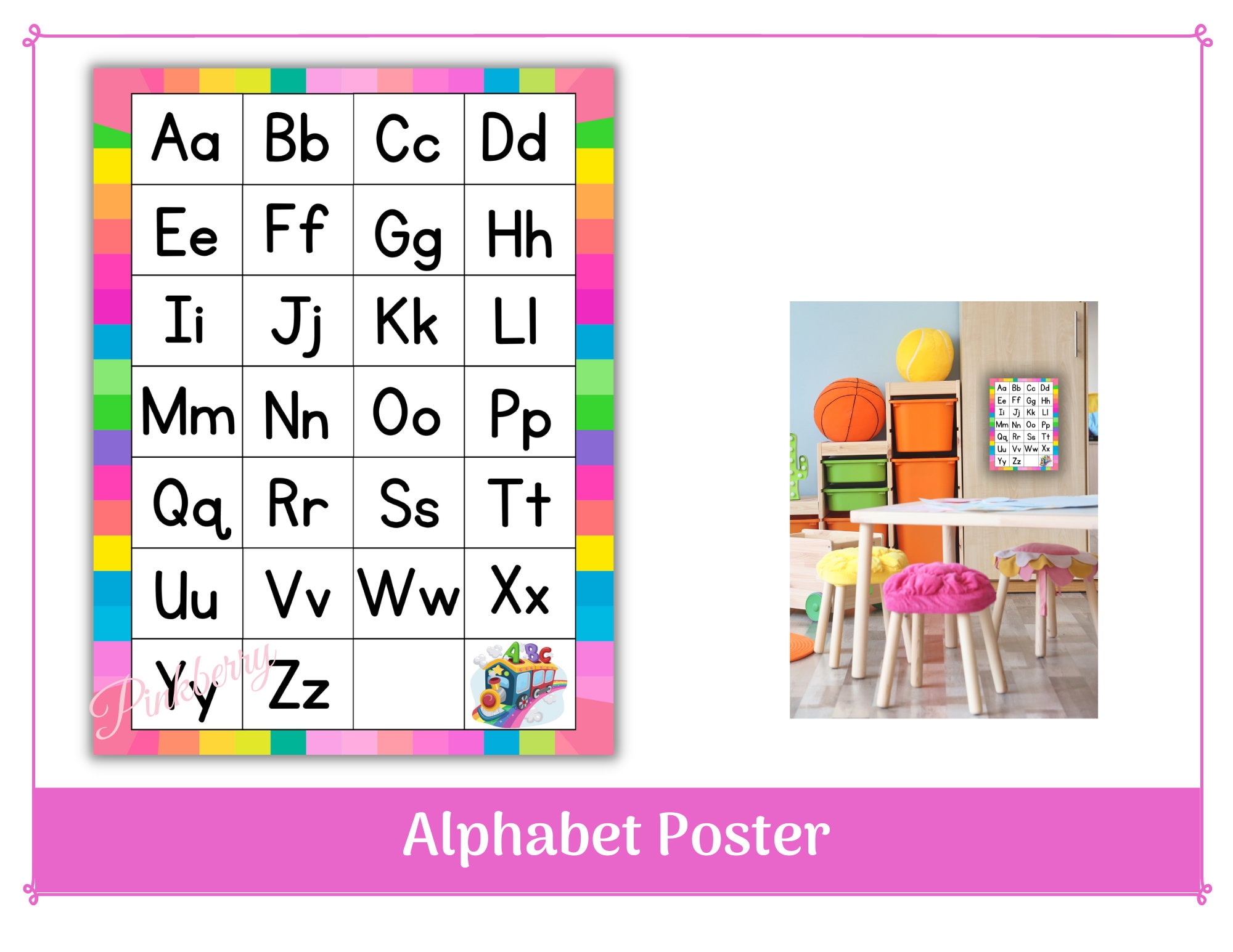 Rainbow Alphabet Chart: Classroom Poster (digital Download) - Etsy ...