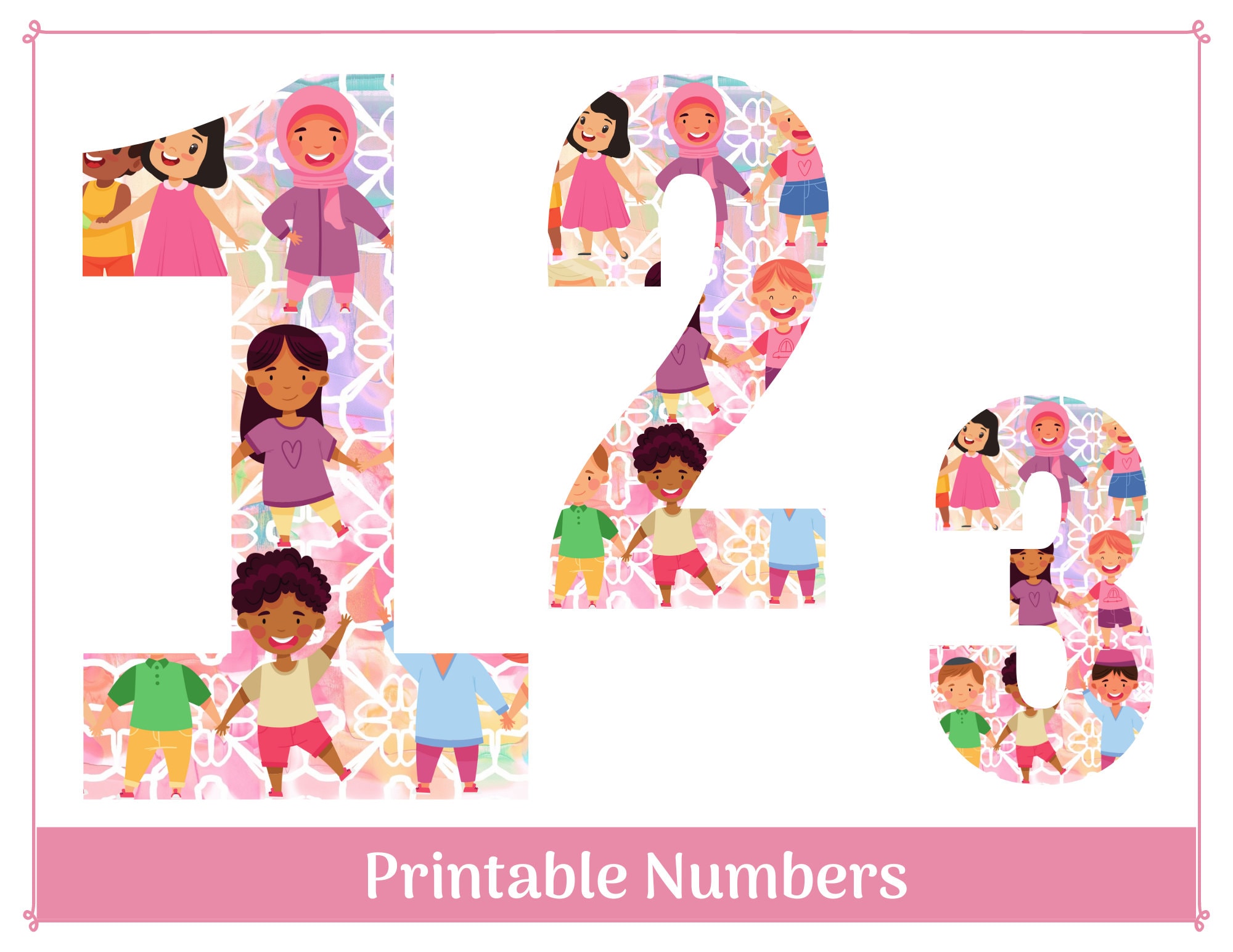 Multicultural Alphabet Letters A-Z, Numbers 0-9 (digital Download) - Etsy