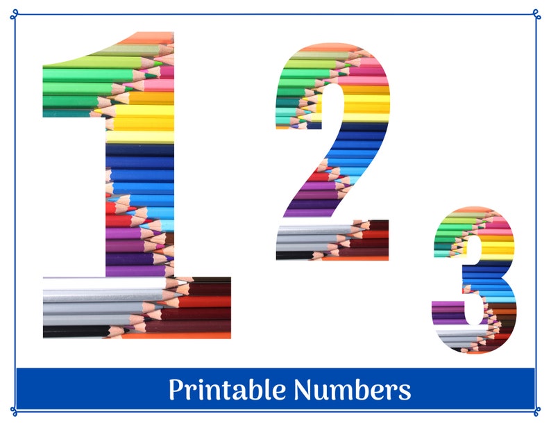 Colored Pencils Alphabet & Numbers Clip Art (digital Download) - Etsy ...