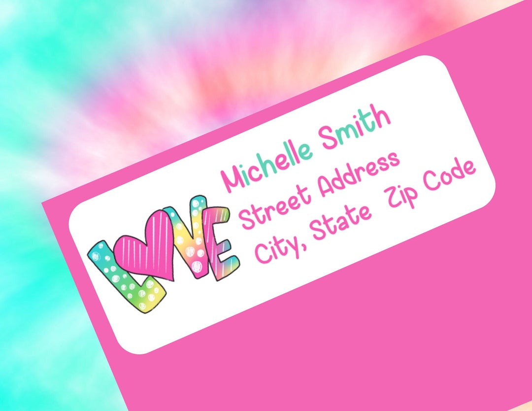 Valentine Return Address Label Template: DIY Printable (digital ...