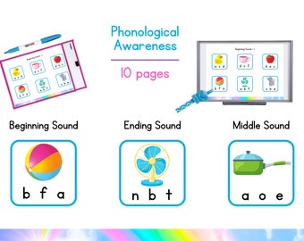 Phonemic Awareness Activity: Beginning, Middle & Ending Sounds ...