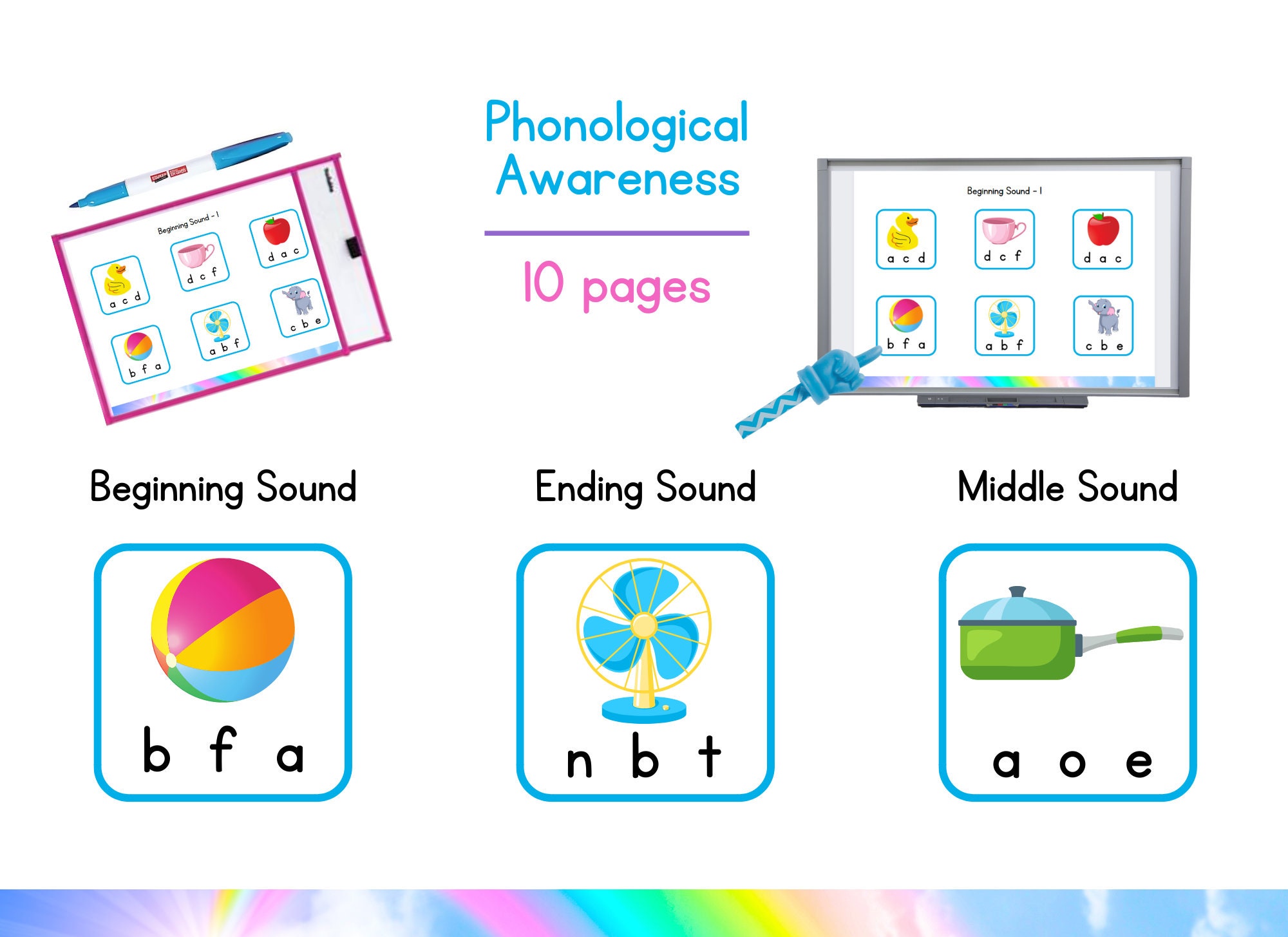 Phonemic Awareness Activity: Beginning, Middle & Ending Sounds ...