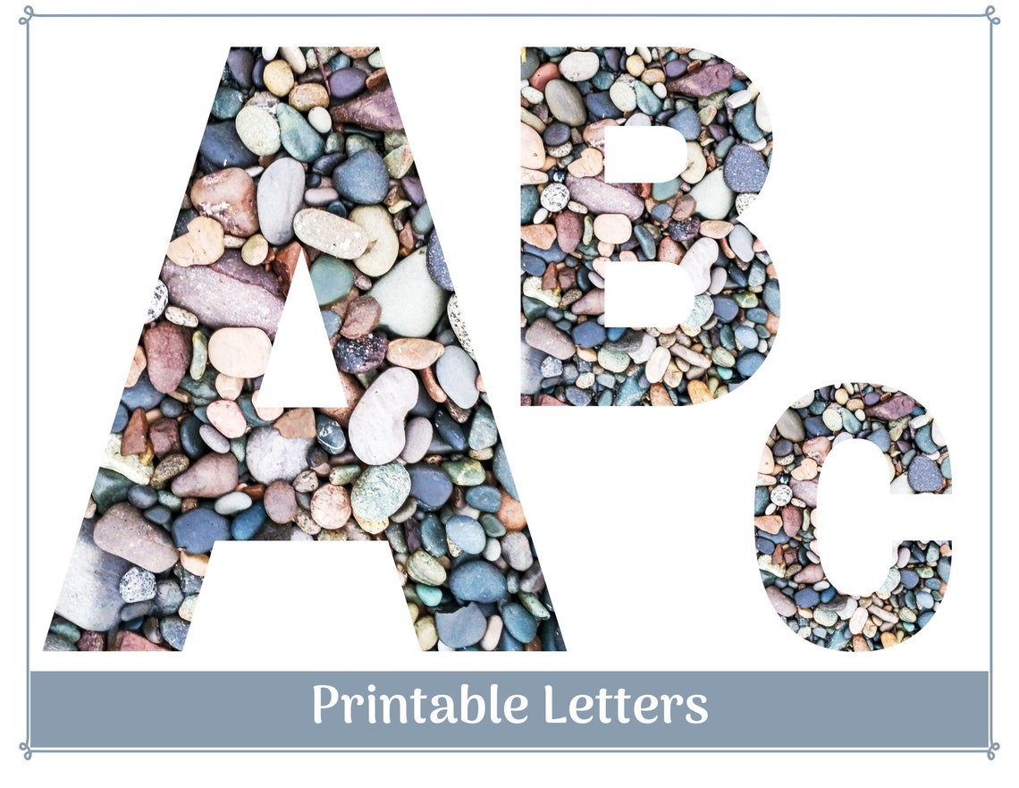 Rock Geology Themed Alphabet Clip Art Letters A-Z Printable - Etsy