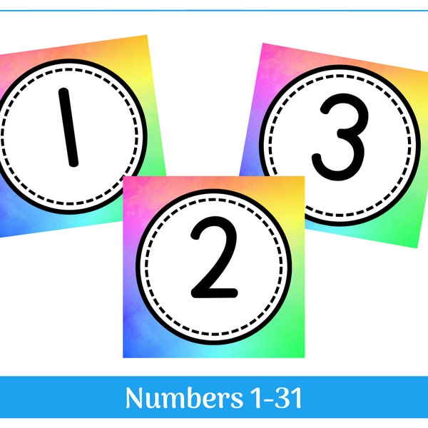 Rainbow Numbers - Etsy UK